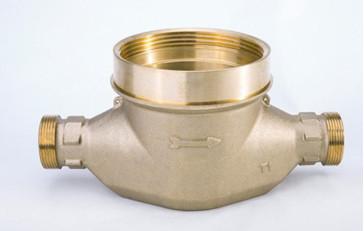 China High Capacity Bronze Single Jet Water Meter Body For Cold Water DN15 - DN50 for sale