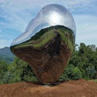 China Mirror Polished Stainless Steel Love Me Sculpture 10m Outdoor Heart Art for sale