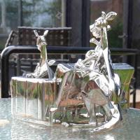 China Mirror Polished Stainless Steel Cartoon Figure Decorative Sculpture 316 Custom Size for sale