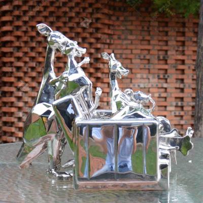 China Mirror Polished Stainless Steel Cartoon Figure Decorative Sculpture 316 Custom Size for sale
