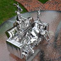 China Mirror Polished Stainless Steel Cartoon Figure Decorative Sculpture 316 Custom Size for sale