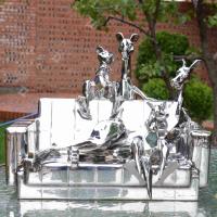 China Mirror Polished Stainless Steel Cartoon Figure Decorative Sculpture 316 Custom Size for sale