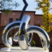 China Mirror Polished Stainless Steel 316L Knot Sculpture Custom Size Architectural Carving for sale