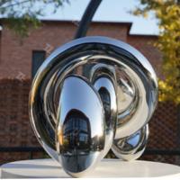 China Mirror Polished Stainless Steel 316L Knot Sculpture Custom Size Architectural Carving for sale