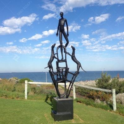 China Cast Bronze Art Sculpture 6m High Patina Finish Outdoor Solid Bronze Statue for sale