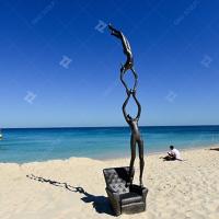 China Commissioned Bronze Sculpture Hearts In Paradise Customized Size for sale