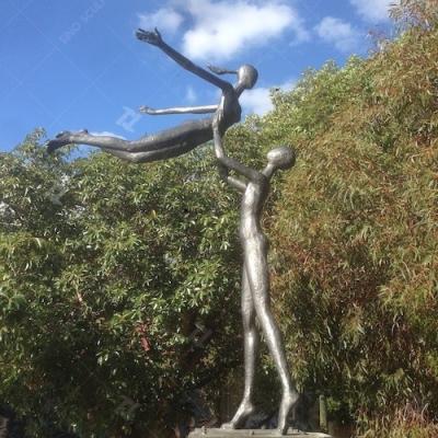 China Bronze Cast Figure Sculpture H6m Stainless Steel Structure for City Decoration for sale