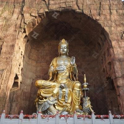 China Gold Leaf Bronze Cundhi Bodhisattva Buddha Statue 72ft Hand Forged Copper for sale