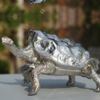 China Polished Stainless Steel 316L Crawling Turtle Sculpture Custom Size Home Decor for sale