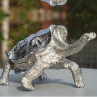 China Polished Stainless Steel 316L Crawling Turtle Sculpture Custom Size Home Decor for sale
