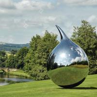 China Mirror Polished Stainless Steel Tear Sculpture 3m High 316L Anti-Corrosion for sale