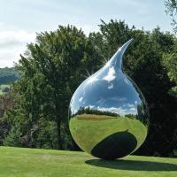 China Mirror Polished Stainless Steel Tear Sculpture 3m High 316L Anti-Corrosion for sale