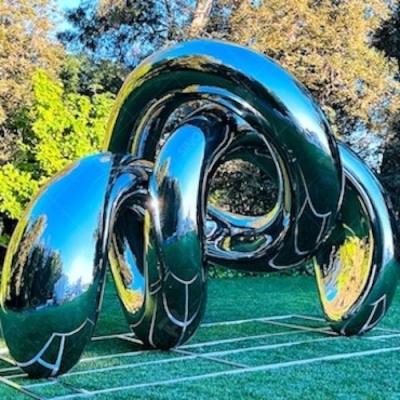 China Mirror Polished Stainless Steel Crab Sculpture 3m High 316L Outdoor Art for sale