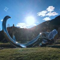 China Stainless Steel 316L Mammoth Sculpture Mirror Polished 8.5m Public Art for sale