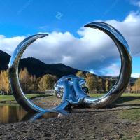 China Stainless Steel 316L Mammoth Sculpture Mirror Polished 8.5m Public Art for sale