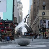 China Mirror Polished Stainless Steel Tear Sculpture 3m Height by Richard Hudson for sale