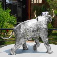China Electrolysis Effect Stainless Steel Howling Elephant Sculpture for collection for sale
