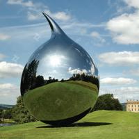 China Mirror Polished Stainless Steel Tear Sculpture 3m H9.84ft for Outdoor Installation for sale