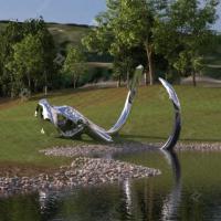 China Mirror Polished Stainless Steel Mammoth Sculpture 8.5m L316L Hand Forged for sale