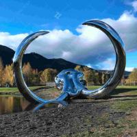 China Mirror Polished Stainless Steel Mammoth Sculpture 8.5m L316L Hand Forged for sale