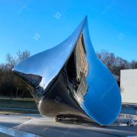 China Mirror Polished Stainless Steel 316L Sculpture A Pulsing Heart 4m High for sale