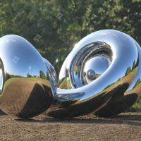China Custom Mirror Polished Stainless Steel 316L Abstract Sculpture 1.54m for Garden Decoration for sale