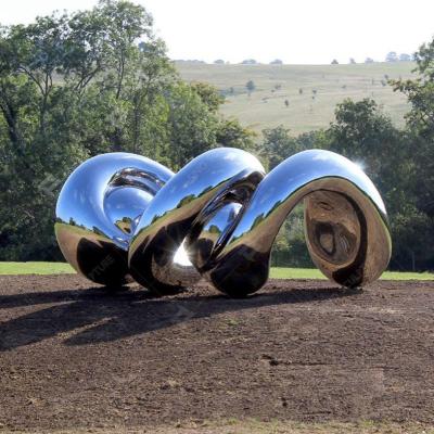 China Custom Mirror Polished Stainless Steel 316L Abstract Sculpture 1.54m for Garden Decoration for sale
