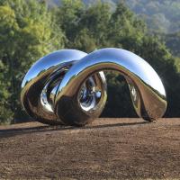 China Custom Mirror Polished Stainless Steel 316L Abstract Sculpture 1.54m for Garden Decoration for sale