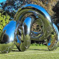China 3M Mirror Polished Stainless Steel Crab Sculpture Outdoor 316L Art for sale