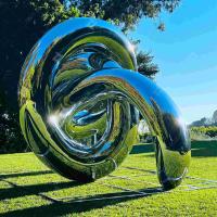 China 3M Mirror Polished Stainless Steel Crab Sculpture Outdoor 316L Art for sale