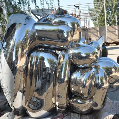 China 3M High Mirror Polished Stainless Steel Falling Stone Artwork for sale