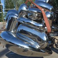 China 3M High Mirror Polished Stainless Steel Falling Stone Artwork for sale