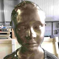 China Life-size Cast Stainless Steel Girl Statue Reflecting 160cm Mirror Polished for sale