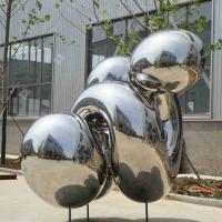 China 2M High Mirror Polished 316L Stainless Steel Knot Sculpture for DIFC UAE for sale