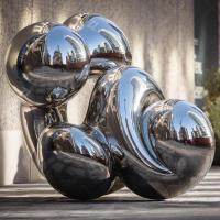 China 2M High Mirror Polished 316L Stainless Steel Knot Sculpture for DIFC UAE for sale