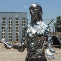China Custom Stainless Steel Statue Medium Size Metal Outdoor Witch Statue for sale