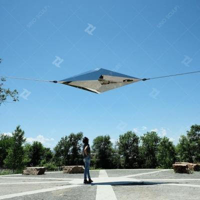 China Stainless Steel 316L Diamond Sculpture 4.5m Mirror Polished Contemporary Art for sale