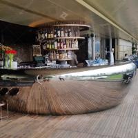 China Stainless Steel Bar Counter Sculpture 4m Diameter Mirror Polished for Gallery for sale