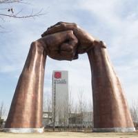 China 30m High Hand Forged Bronze Monumental Sculpture Door of the Etiquette Large Bronze Statue for sale