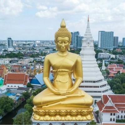 China Hand Forged Bronze Buddha Statue 71m Large Sitting Buddha Shakyamuni for Temple for sale