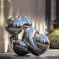 China Customized 316L Stainless Steel Knot Sculpture H2m Mirror Polished Hand Forged for sale