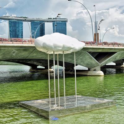 China Singapore s First Floating Stainless Steel Sculpture with Rain Effect for sale