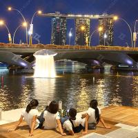 China Singapore s First Floating Stainless Steel Sculpture with Rain Effect for sale