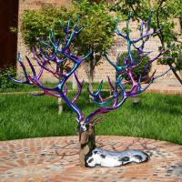 China Color Titanium Plating Stainless Steel Casting Deer Artistic Sculpture for sale