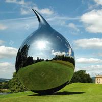 China Stainless Steel Tear Sculpture 3m Mirror Polished Hand Forged Garden Art for sale