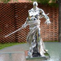 China Cast Stainless Steel 316L Chinese Warrior Sculpture Mirror Polished H2ft for sale