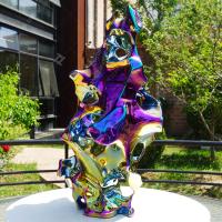 China Colorful Electroplated Stainless Steel 316L Sculpture 50cm High for Indoor Outdoor Decoration for sale