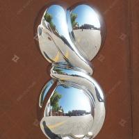 China Mirror Polished Stainless Steel Abstract Art Sculpture Twisted H1.1ft for Collection for sale