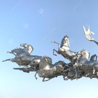 China Large Outdoor Cast Stainless Steel 316L Urban Art Sculpture H6m Polished Finish for sale