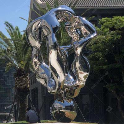 China Custom Polished Stainless Steel Sculpture Spiritual Fortress 5m Height 316L for sale